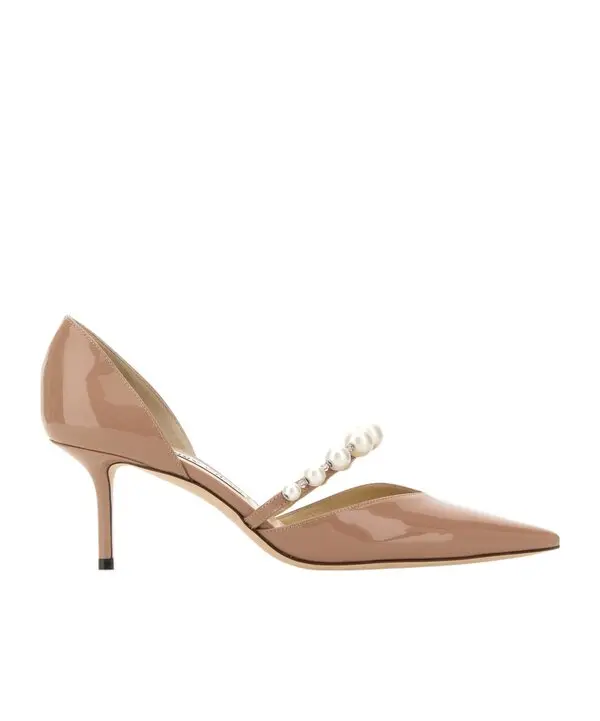 JIMMY CHOO Pointed-toe Stiletto High Heels With Pearl Embellishment - Pink