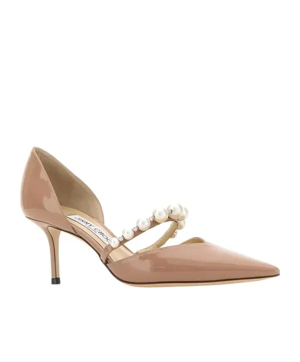 JIMMY CHOO Pointed-toe Stiletto High Heels With Pearl Embellishment - Pink