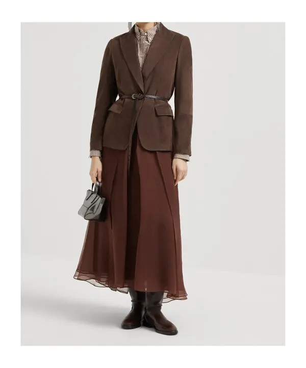 Brunello Cucinelli Silk Maxi Skirt