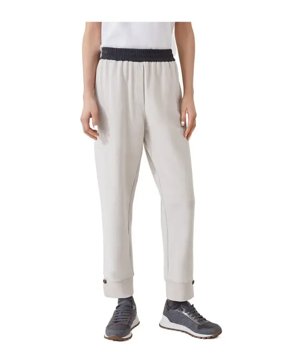 Brunello Cucinelli Button-cuffed Sweatpants - Cold Beige