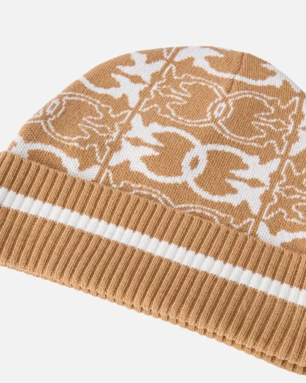 Pinko Logo Intarsia Knitted Beanie