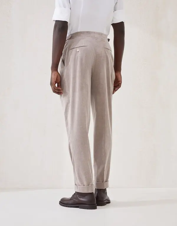 Brunello Cucinelli Pleated Plaid Trousers