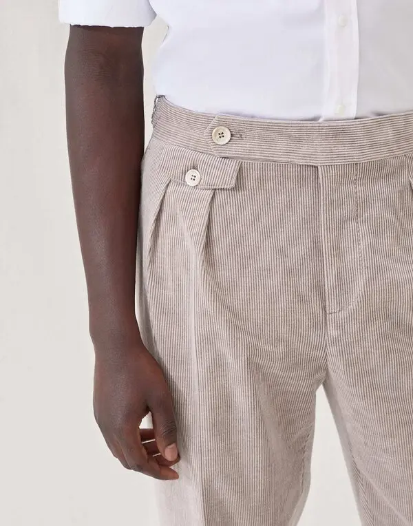 Brunello Cucinelli Pleated Plaid Trousers