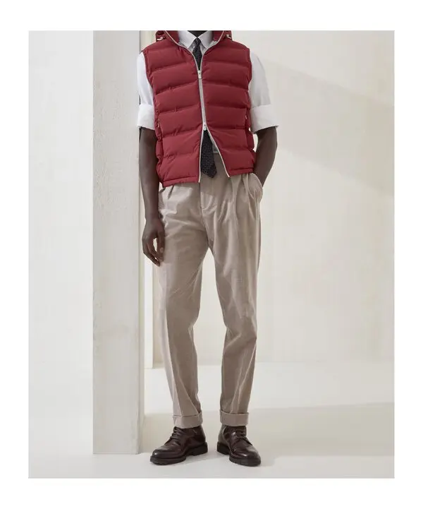 Brunello Cucinelli Pleated Plaid Trousers