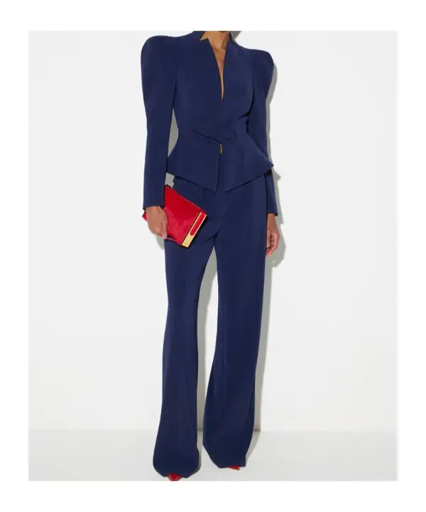 Elisabetta Franchi Belted Wide-leg Trousers