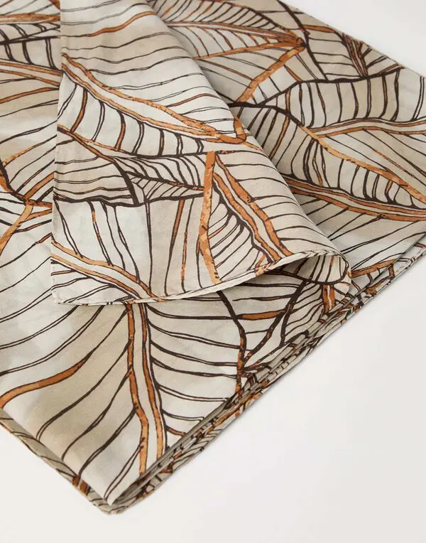 Brunello Cucinelli Leaf-print Wrap Skirt