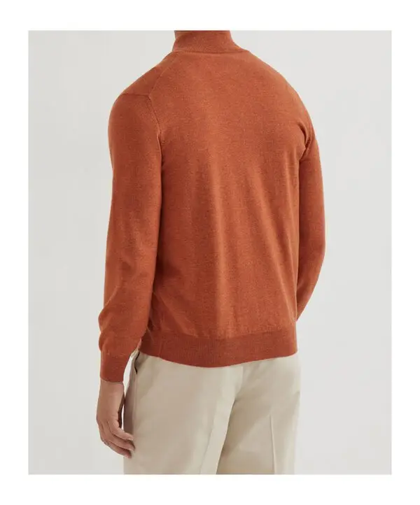 Brunello Cucinelli Zip-front Ribbed Knit Cardigan - Red