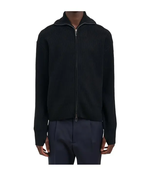 PAOLO PECORA Textured Knit Polo Sweater