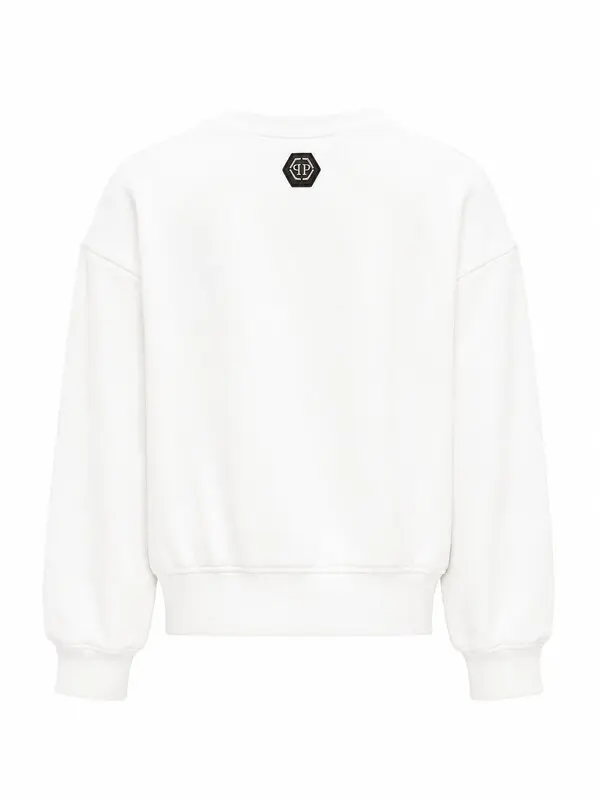 Philipp Plein Long-sleeve Sweatshirt With Embellished Teddy Bear Graphic