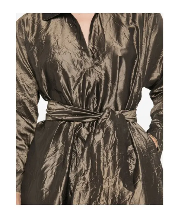 DANIELA GREGIS Crinkled-finish Maxi Dress