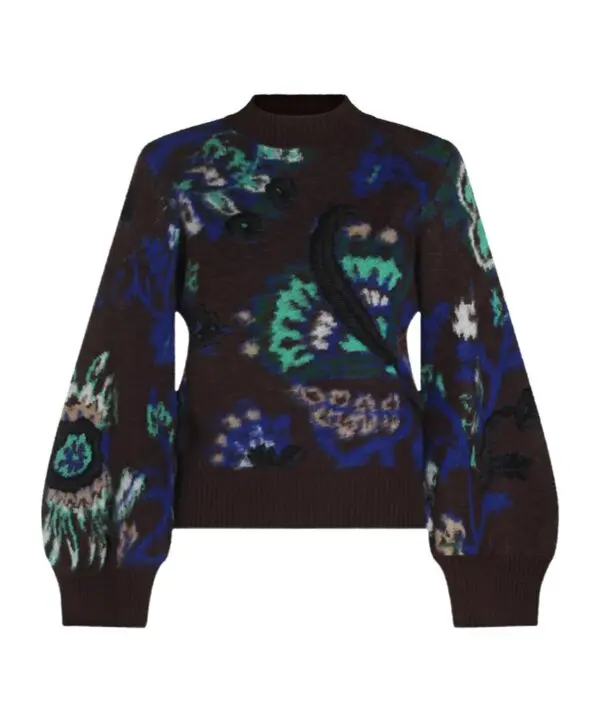 Sacai Floral Intarsia Sweater