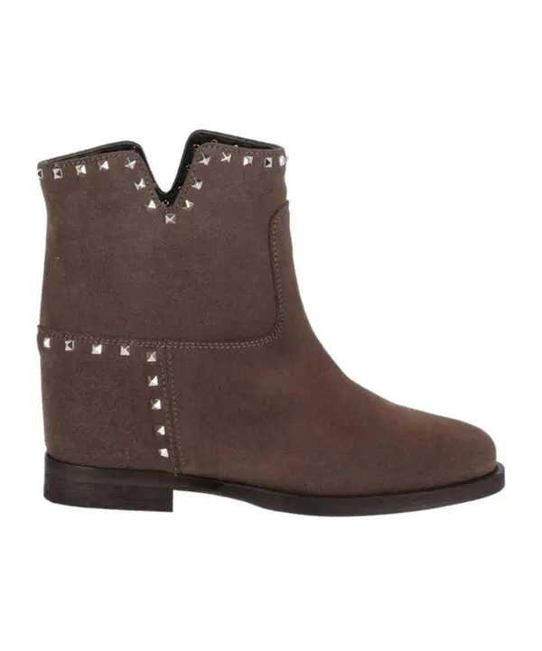 VIA ROMA 15 Stud Embellished Ankle Boots - Quinoa