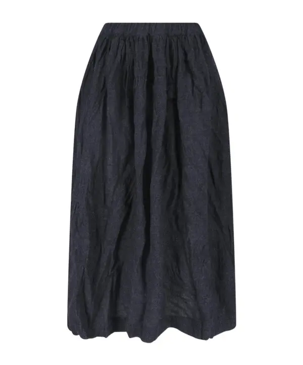 DANIELA GREGIS Gathered Midi Skirt - Black