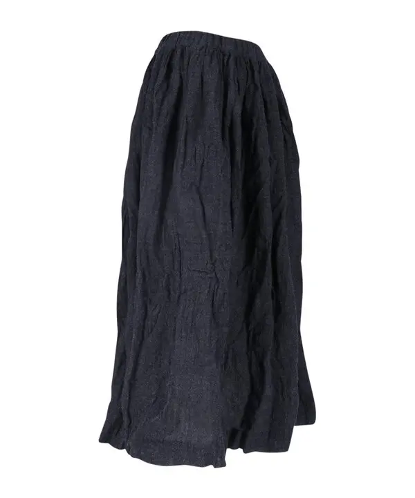 DANIELA GREGIS Gathered Midi Skirt - Black