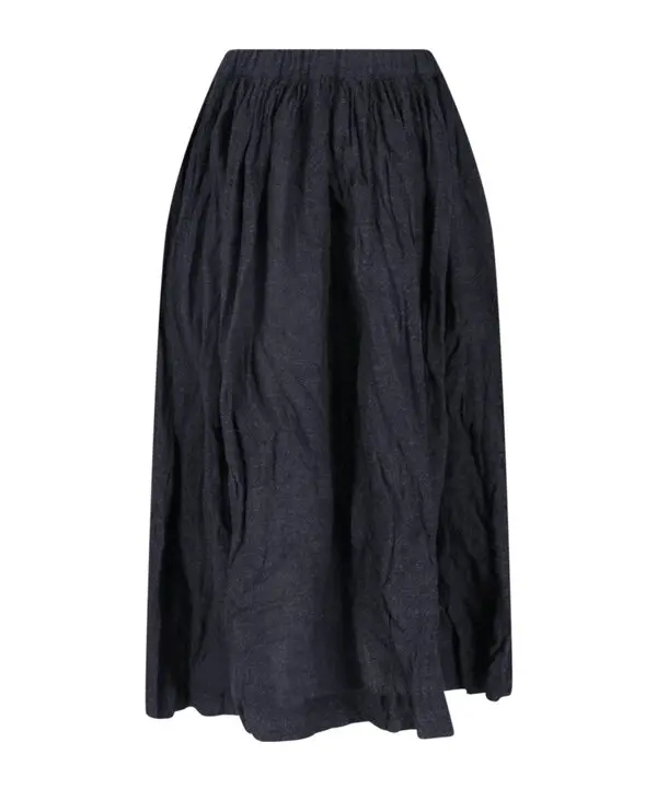 DANIELA GREGIS Gathered Midi Skirt - Black