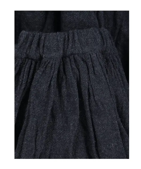 DANIELA GREGIS Gathered Midi Skirt - Black