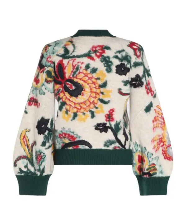 Sacai Jacquard Floral Knitted Sweater
