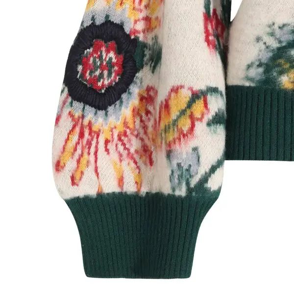 Sacai Jacquard Floral Knitted Sweater - Multicolor