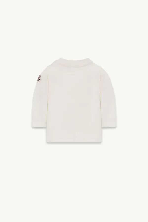 Moncler Floral Long Sleeve Cotton Blend T-shirt