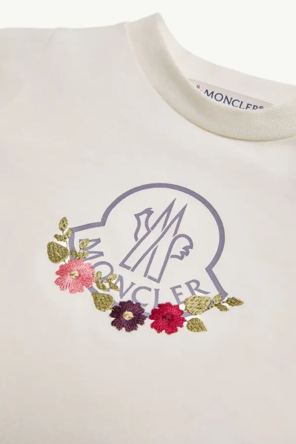 Moncler Floral Long Sleeve Cotton Blend T-shirt
