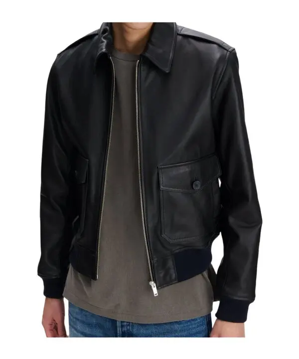 A.p.c. Long-sleeve Leather Jacket