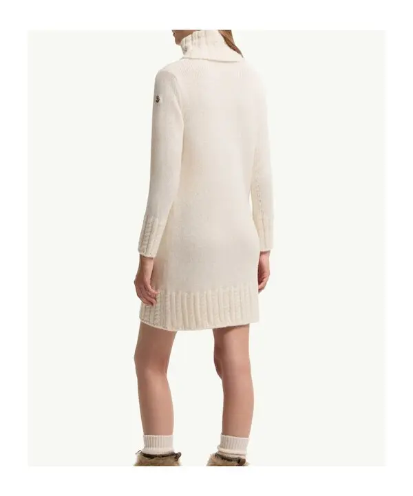 Moncler Alpaca Blend Knit Turtleneck Dress
