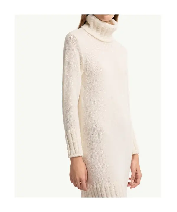 Moncler Alpaca Blend Knit Turtleneck Dress