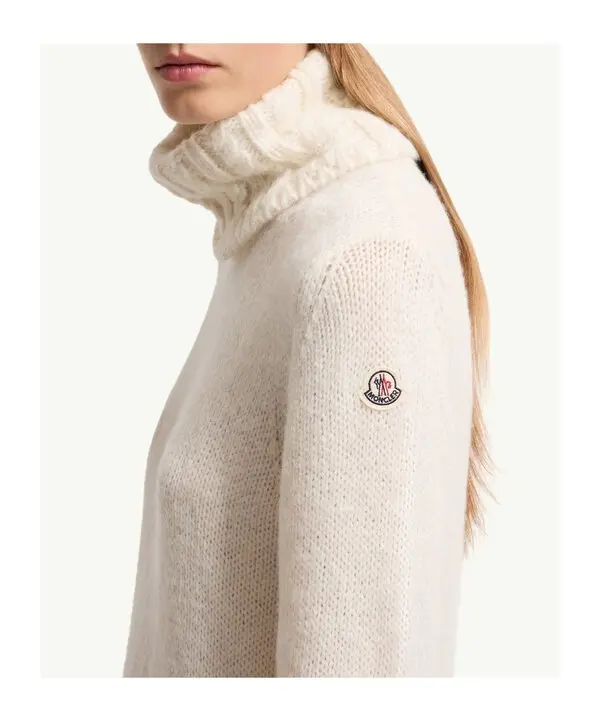 Moncler Alpaca Blend Knit Turtleneck Dress
