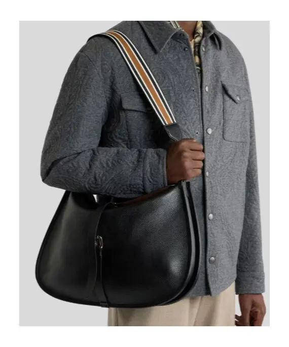 Etro Maxi Tumbled Leather Pony Bag