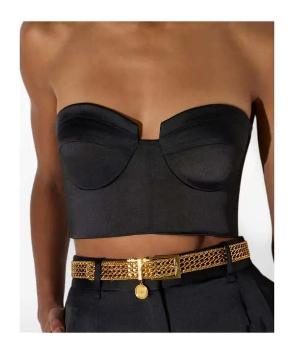 Elisabetta Franchi Stretch Satin Top
