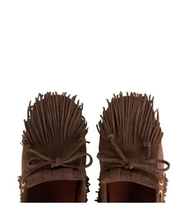 Etro Suede Boat Loafers With Fringing