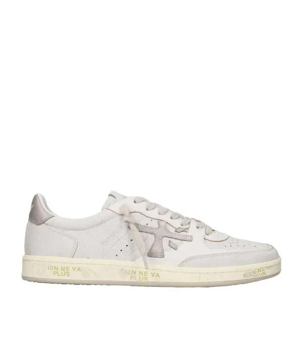Premiata Lace-up Sneakers With Distressed Finish And Logo Detailing