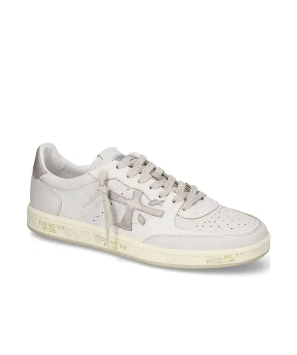 Premiata Lace-up Sneakers With Distressed Finish And Logo Detailing