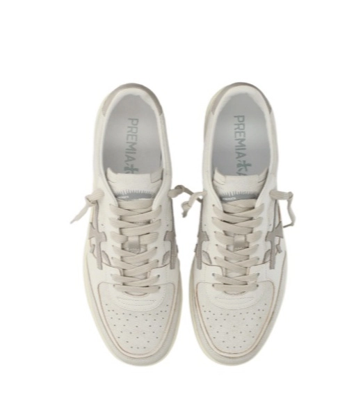 Premiata Lace-up Sneakers With Distressed Finish And Logo Detailing