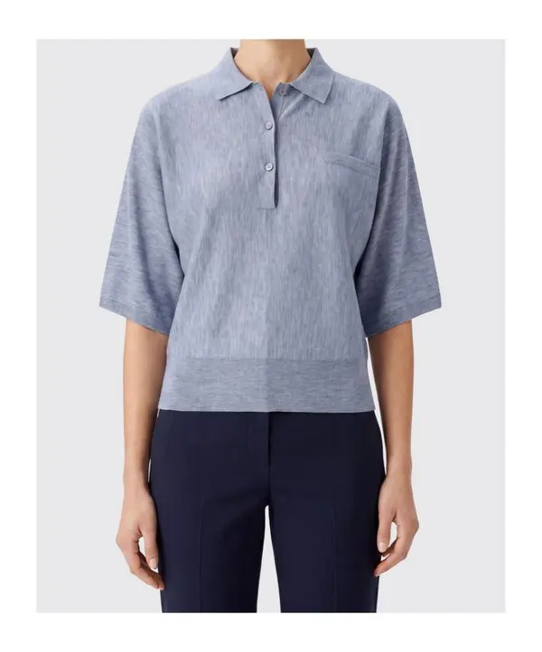 LISA YANG Norie Polo Knitted Top