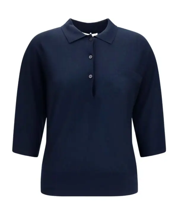 LISA YANG Norie Polo Knitted Top
