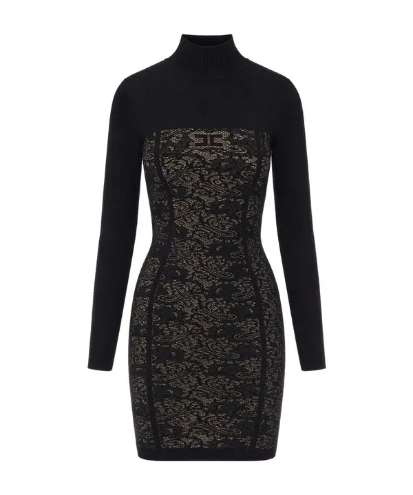 Elisabetta Franchi High Neck Dress