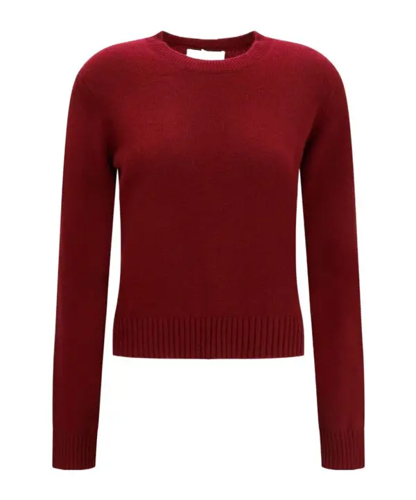 LISA YANG Mable Ribbed Trim Knitted Sweater - Red
