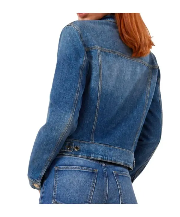 Guess Long Sleeve Denim Jacket With Metal Trims