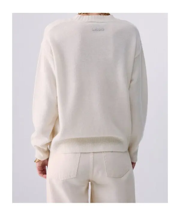 Liu Jo Jacquard Wool Sweater With Charm