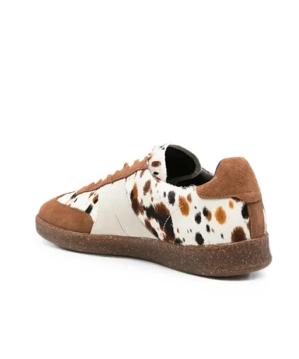 LES DEUX Paneled Cow-print Sneakers