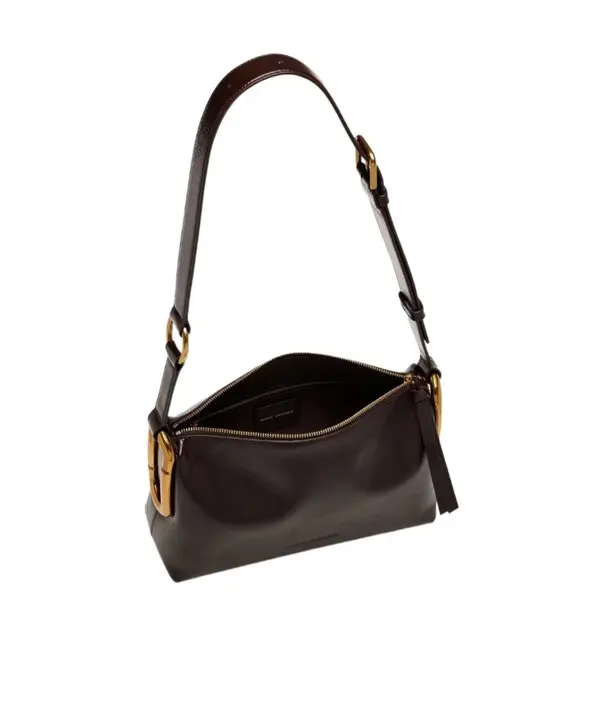 Marc Jacobs Scene Medium Shoulder Bag In Crinkle Leather - Black