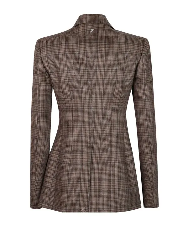 DONDUP V-neck Checked Jacket