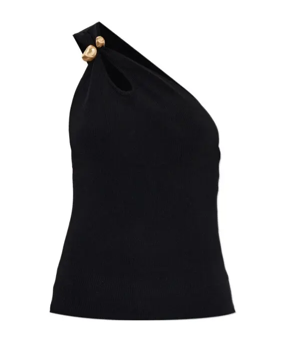 Cult Gaia Anouk Knit One-shoulder Top With Cutout Detail