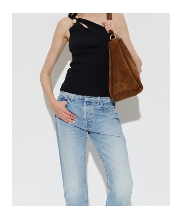 Cult Gaia Anouk Knit One-shoulder Top With Cutout Detail