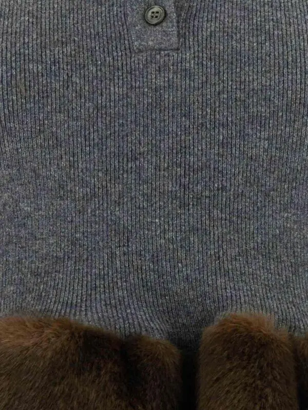Stella McCartney Fff Trim Peplum Knitted Sweater - No