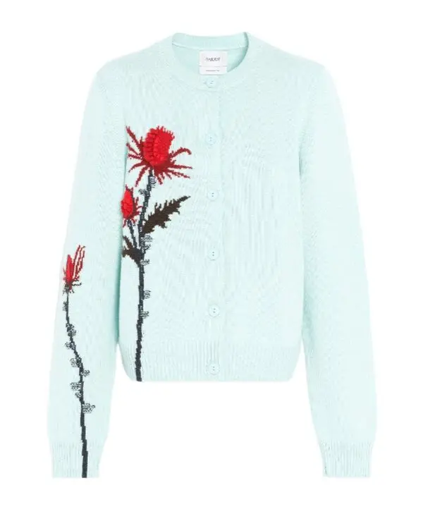 BARRIE Thistle-motif Cashmere Cardigan