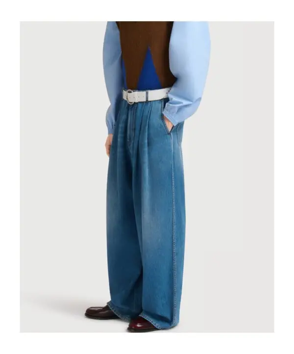 Marni Denim Trousers With Double Pleats
