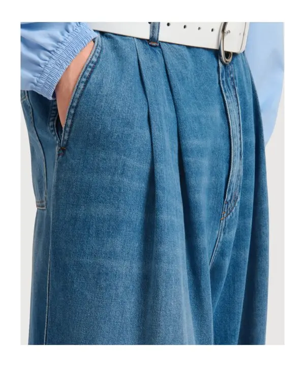 Marni Denim Trousers With Double Pleats
