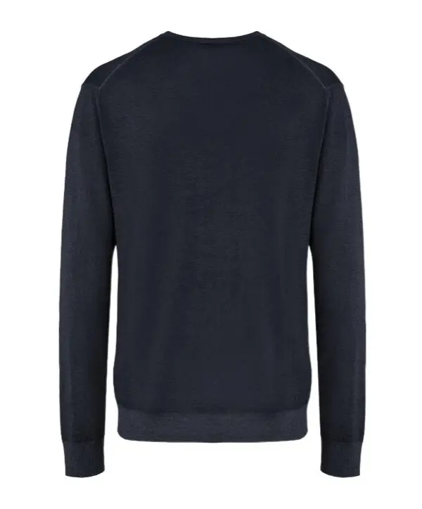 Malo V-neck Long Sleeve Sweater With Ribbed Trim